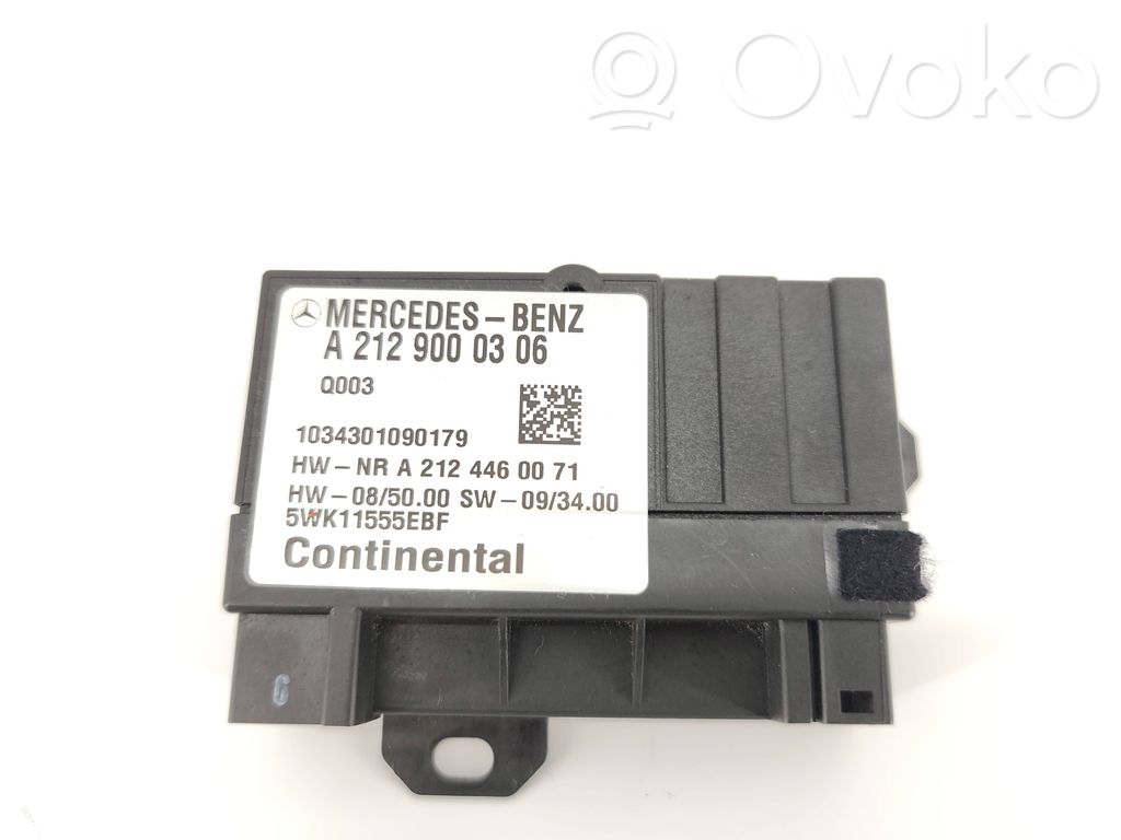 A2129000306 Mercedes-Benz E W212 Fuel injection pump control unit ...